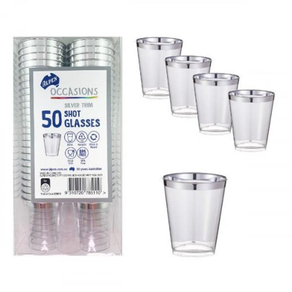 Shot 1 oz Silver Trim bx50 Glasses | Urban Rain Australia – UrbanRain